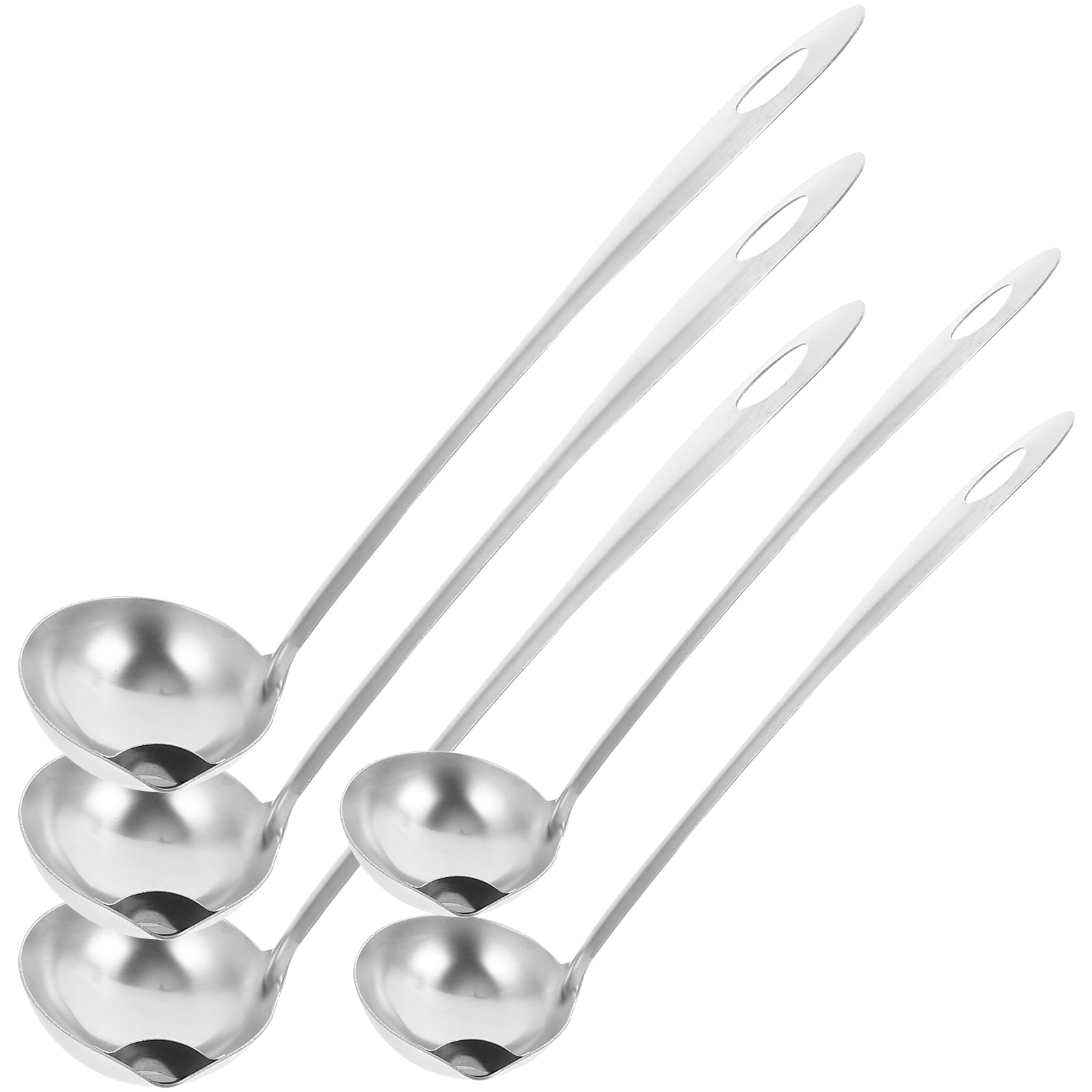 5pcs Stainless Steel Soup Ladle Soup Fat Oil Separator Ladle Oil Filter ...