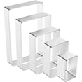 5pcs Stainless Steel Square & Rectangle Cookie Cutter Set,1 Inch Depth ...