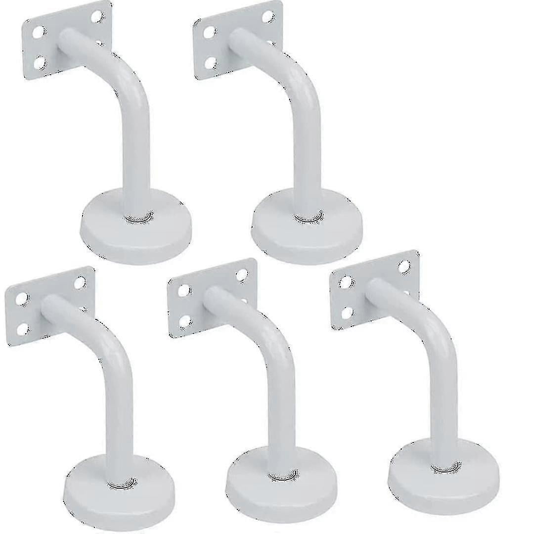 5pcs Stair Handrail Brackets, White Stainless Steel Stair Railing ...