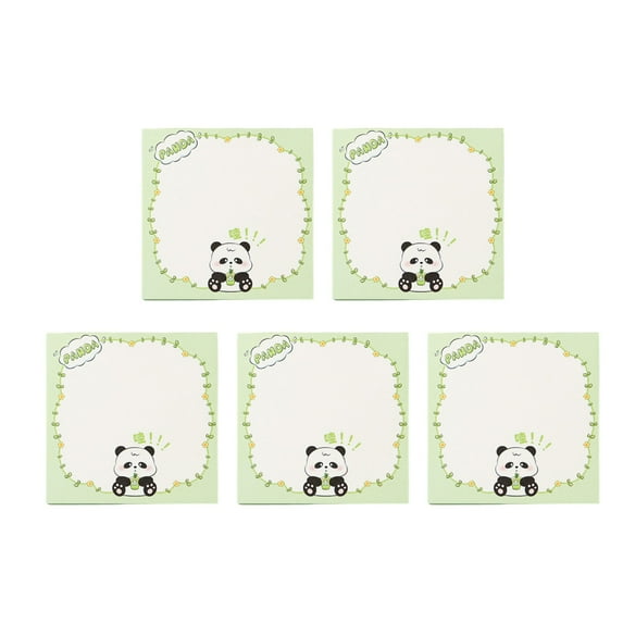 5pcs Sticky Note Aesthetic Memos Pad Cartoon Panda Post Note Convenient ...