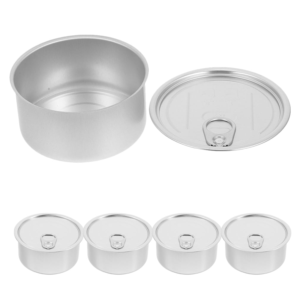 5pcs Storage Jars Kitchen Metal Canisters With Lids Airtight And Self ...