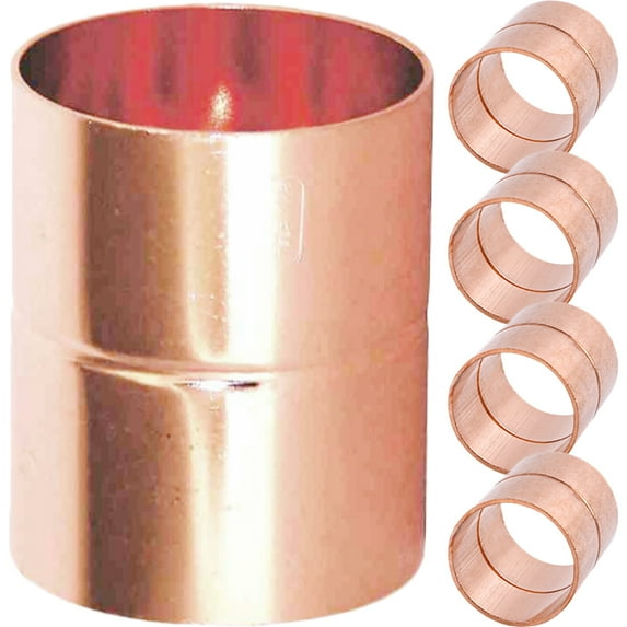 5pcs Straight Copper Coupling Fittings Air Conditioning Welding Copper ...