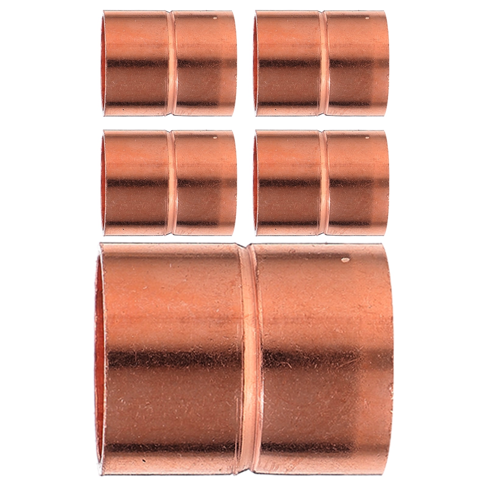 5pcs Straight Copper Coupling Fittings for HVAC Systems Welding Joint ...