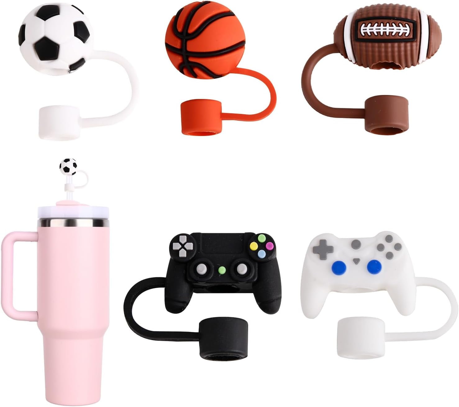 5pcs Straw Covers Cap Compatible with Stanley 30&40 oz Tumbler Cups ...