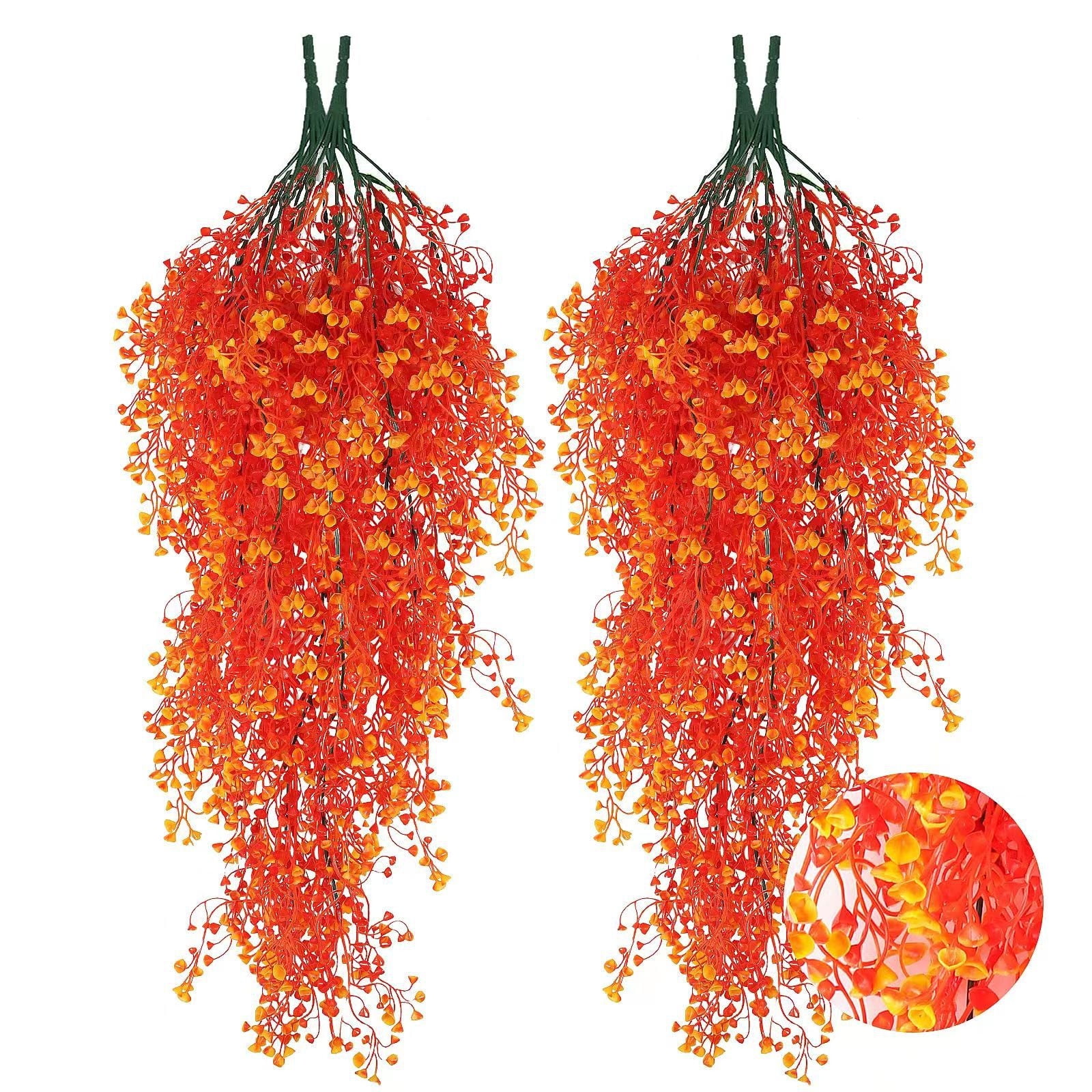 5pcs Summer flower Fake Plants Weeping Willow,Simulation Golden Bell ...