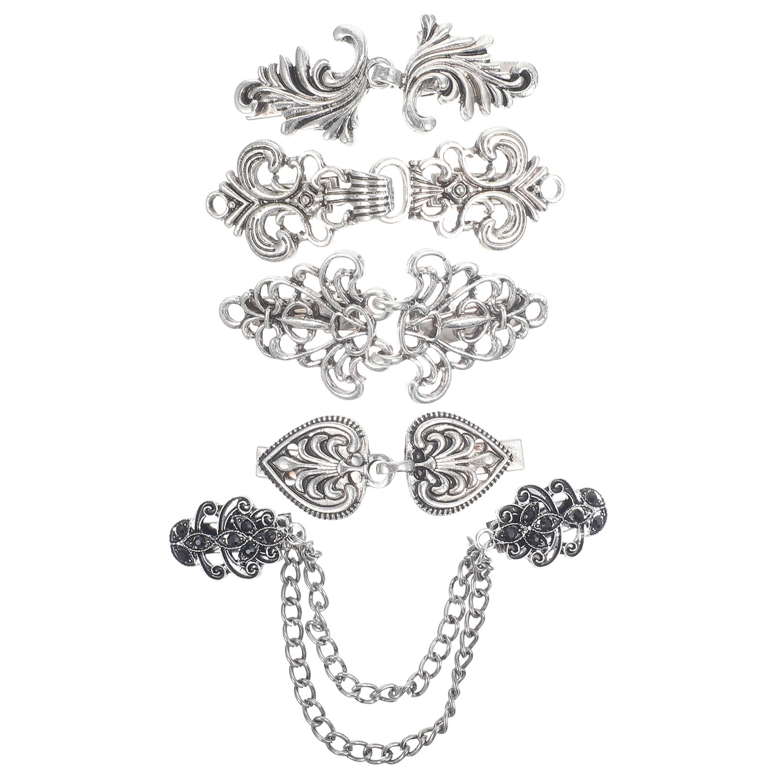 Clip Clips Collar Sweater Cardigan Pin Shawl Dress Vintage Cinch Cloak ...