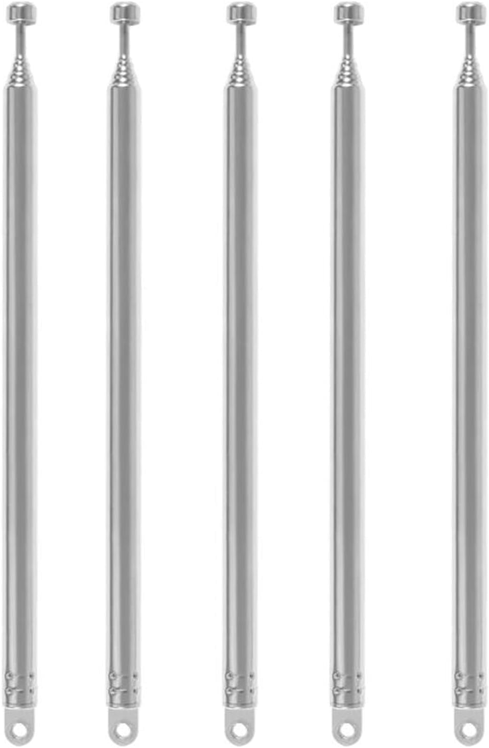 5pcs Telescopic Antenna 7 Sections 74cm AM FM Portable Radio ...