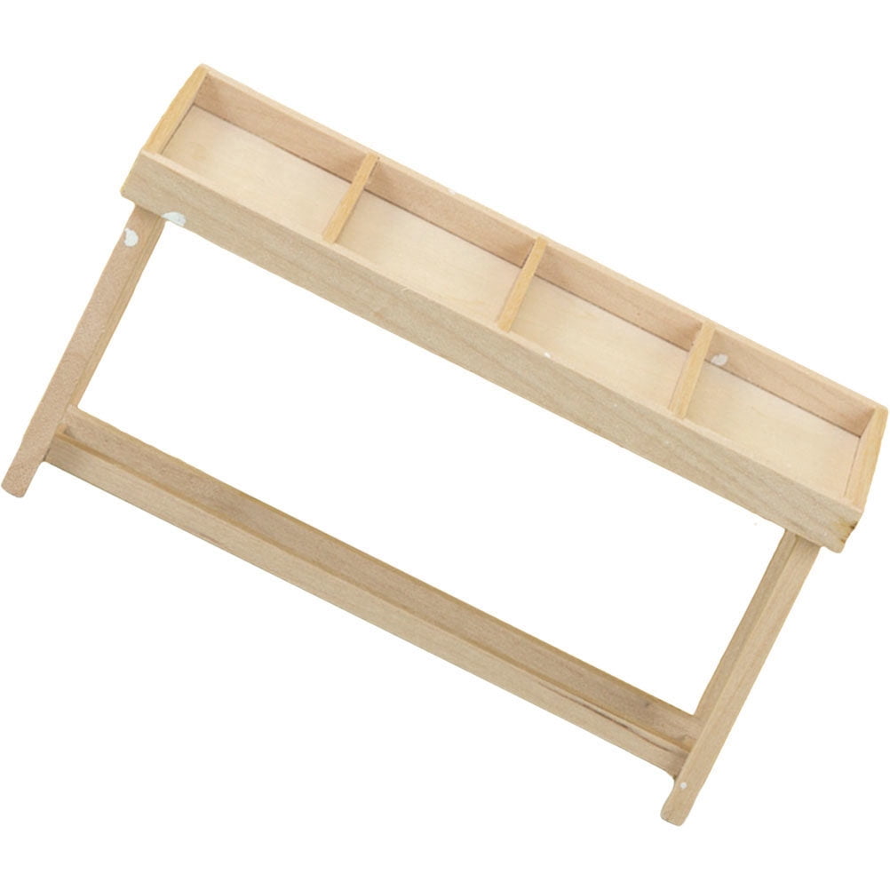 5pcs Tiny Wooden Vegetable Rack Statue Vegetable Display Shelf Ornament ...