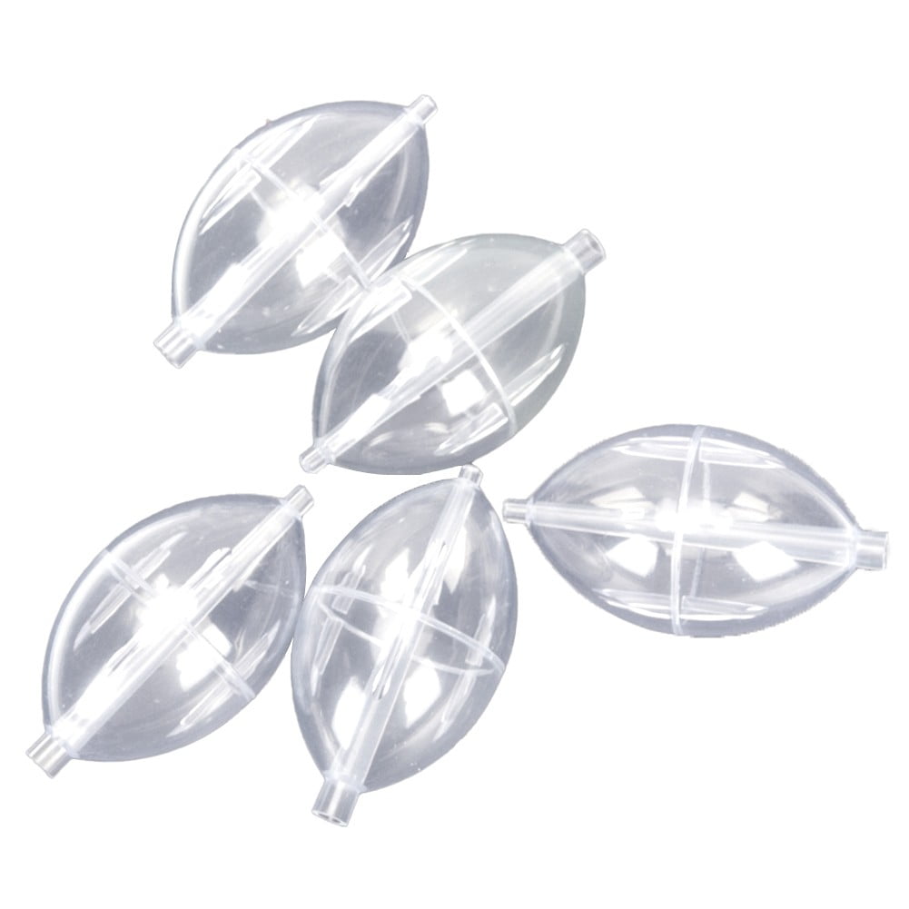 5pcs Transparen Cast Surface In-Line Bubble Float Fishing Hollow Balls ...