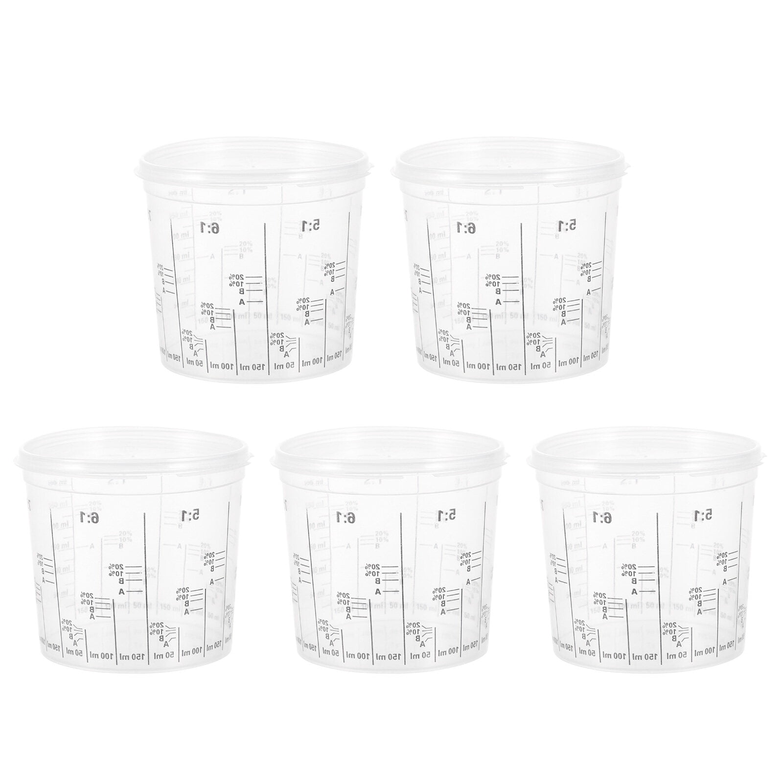 TABLZONE Transparent Plastic Paint Cups, Heat-Resistant, Fine ...