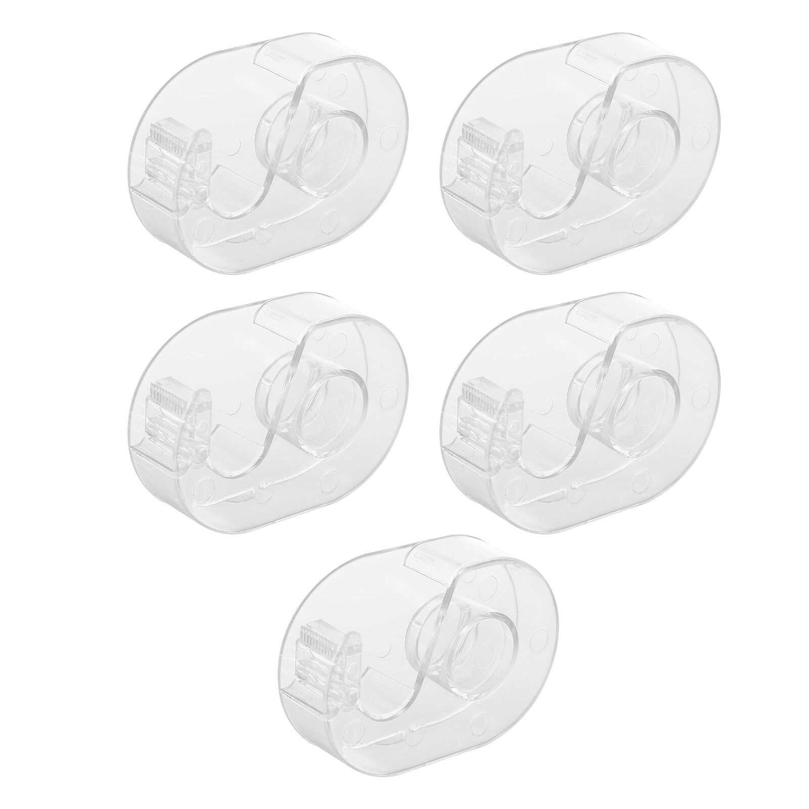5pcs Transparent Tape Dispenser Cutters Mini Plastic Washi Tape Holders ...