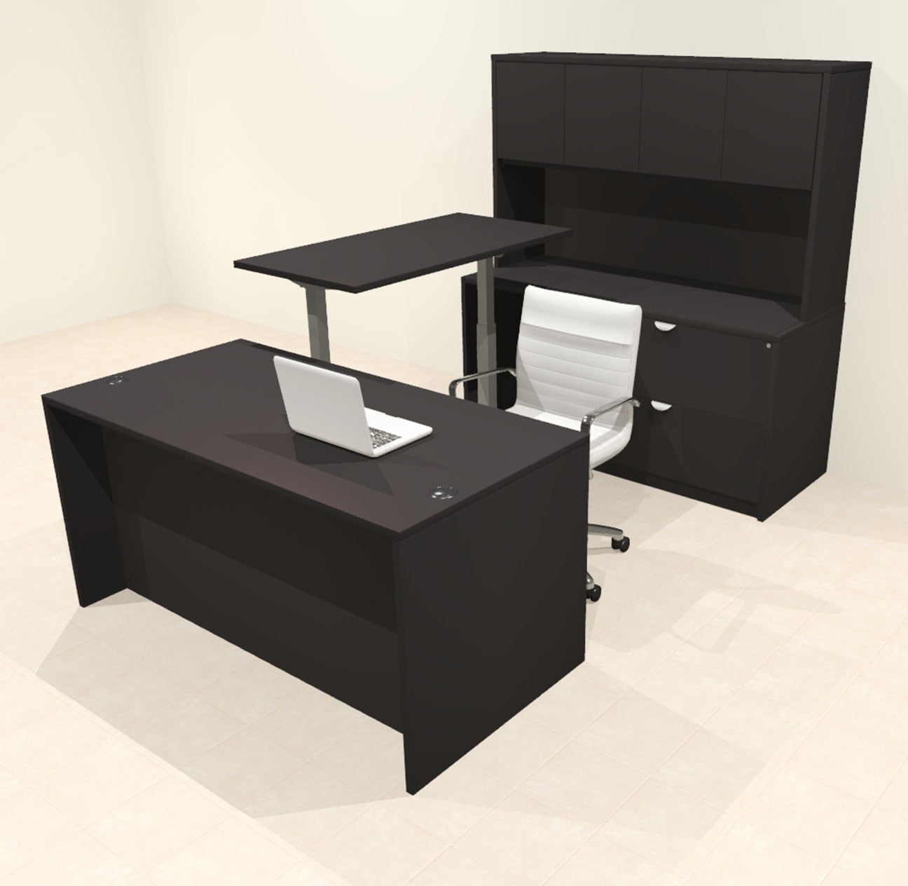 5pcs U Shaped 60"w X 102"d Modern Executive Office Desk, #OT-SUS-UH24 ...