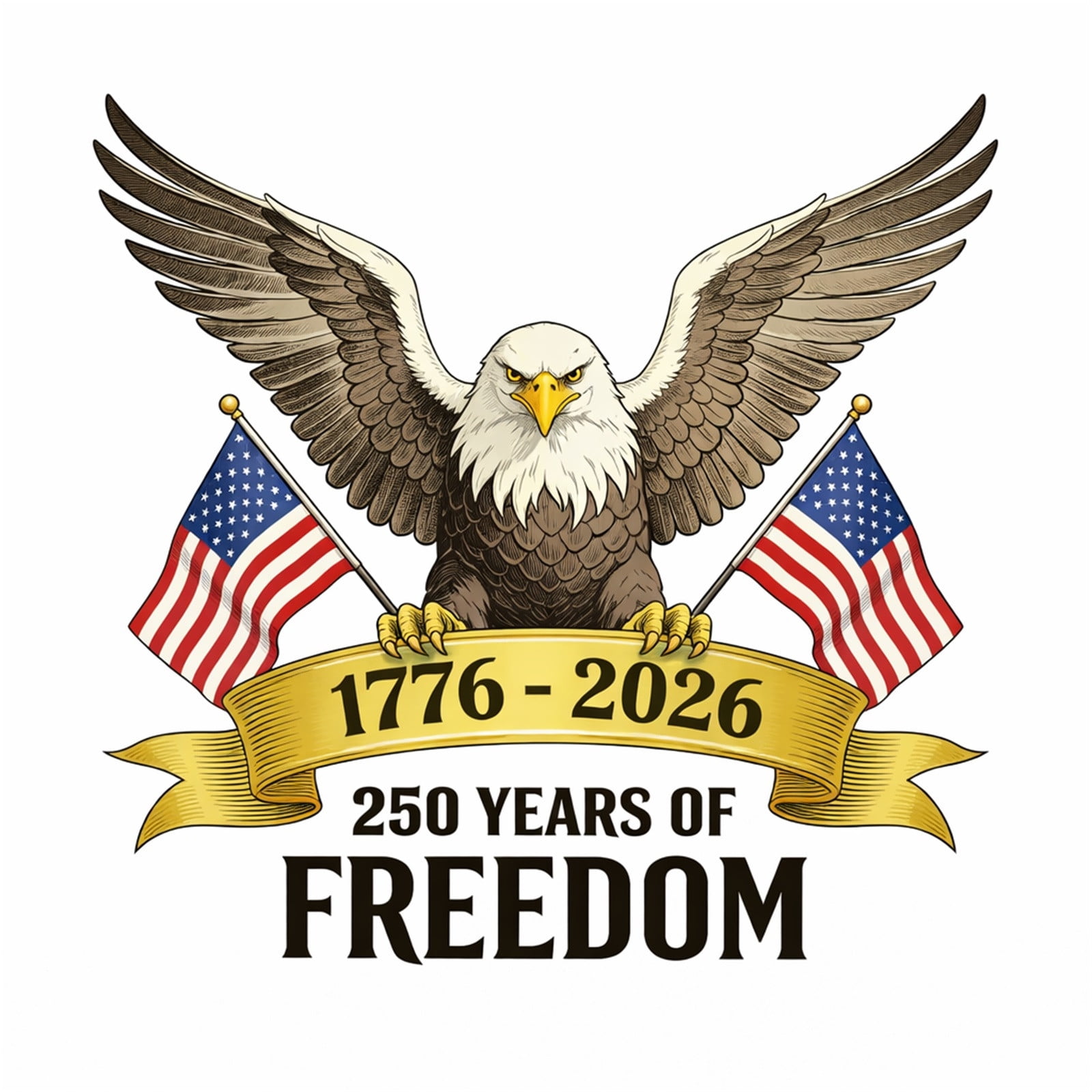 5pcs US 250th Anniversary Sticker Independence of USA Anniversary ...