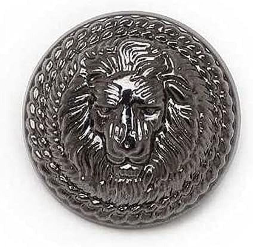 5pcs Vintage Lion Pattern Shank Metal Button Round for Sewing Clothing ...