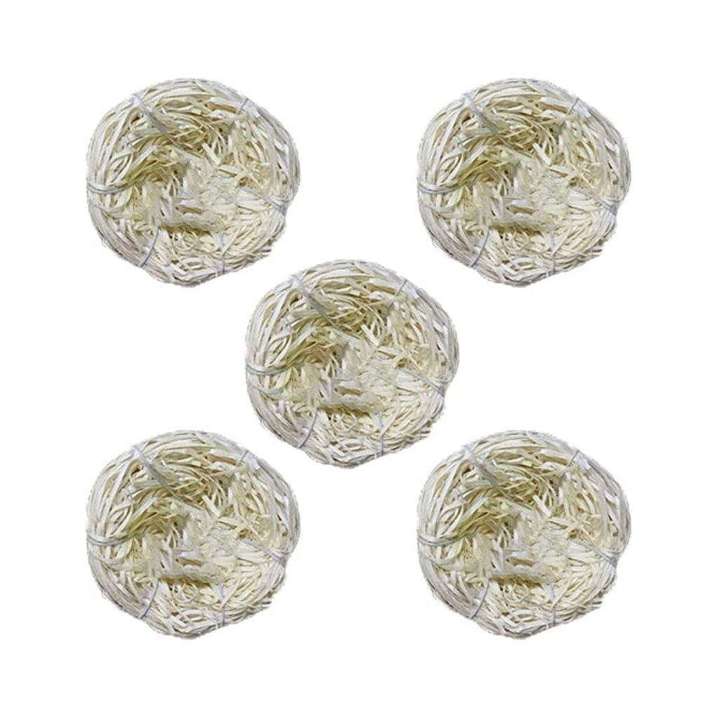 5pcs Vintage Natural Rattan Bird Nest Ornament Handmade Easter Props ...