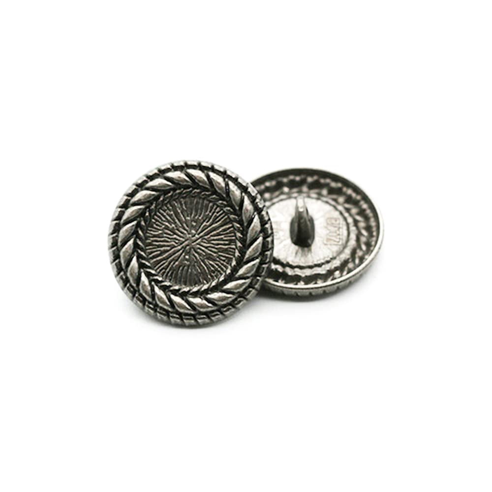 5pcs Vintage Round Shank Retro Metal Pattern Button Sewing Clothing ...