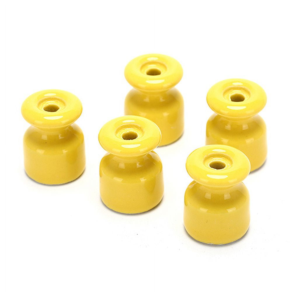 5pcs Vintage Small Ceramic Cable Clamp Insulator For High Voltage Power ...