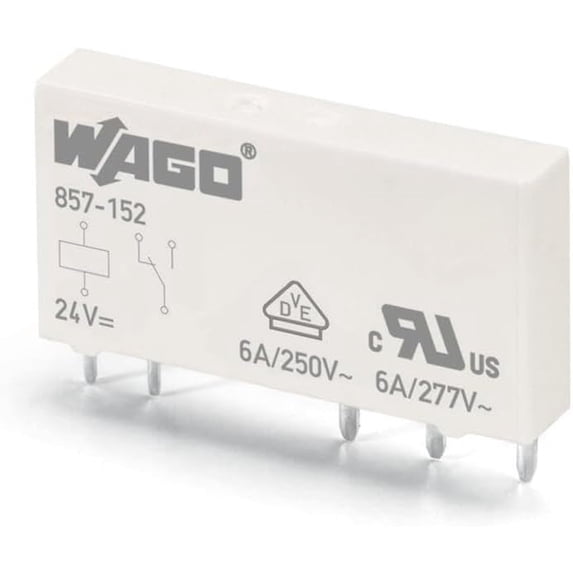 5pcs WAGO 857-152 Basic Relay 1 Changeover Contact 6 A New$$Electrical ...