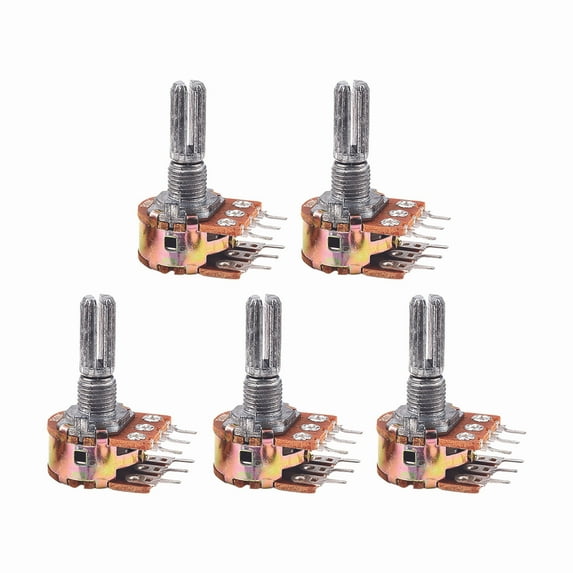 5pcs WH148 Potentiometer Variable Resistor 3Pins Single Turn Dual Turn ...