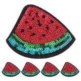 5pcs Watermelon Patches Badge Fruits Embroidered Patch Applique Cartoon ...
