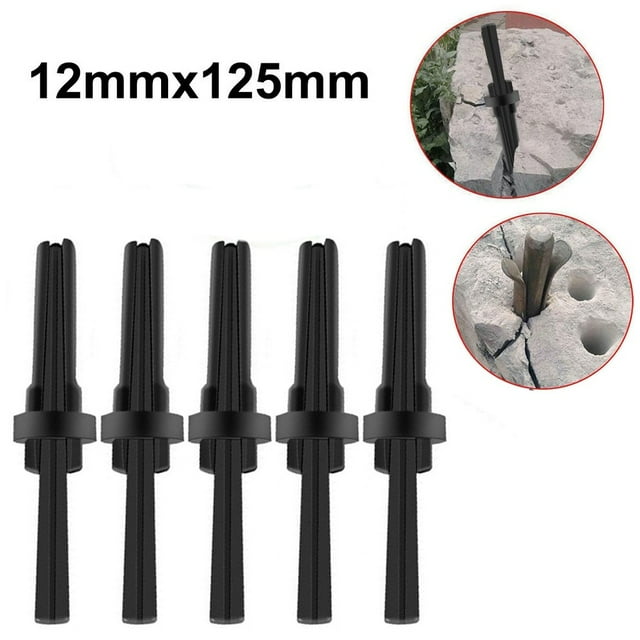 5pcs Wedge And Feather Shims Stone Splitting Tool Plug Wedges Concrete ...