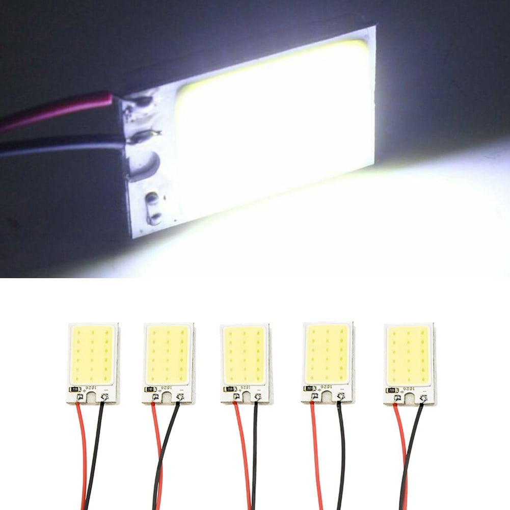 5pcs White COB 18LED Panels Car Interior Dome Light Bulb T10 Festoon ...