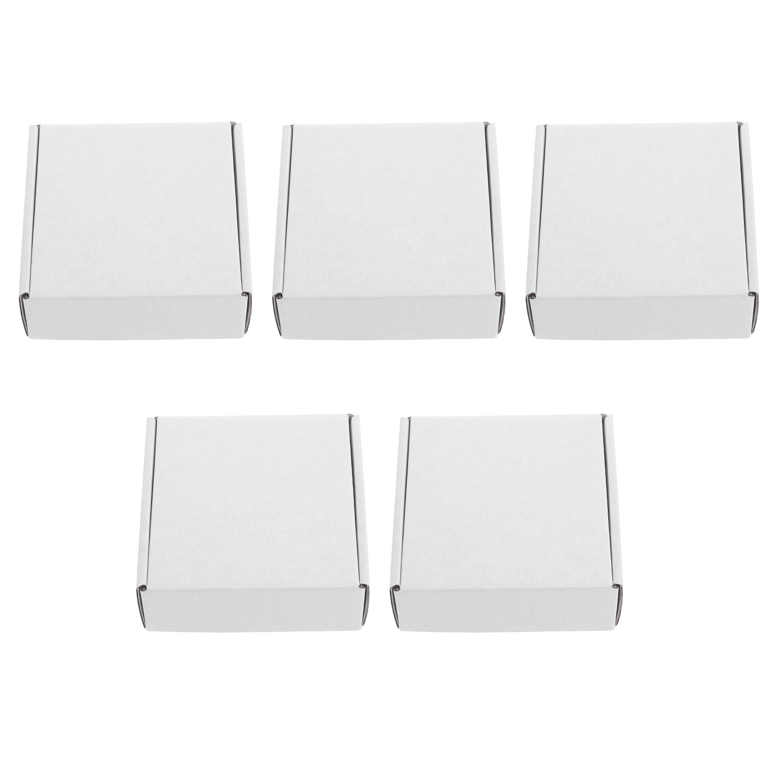 5pcs Small Kraft Paper Cardboard Boxes for Packaging and Mailing White ...