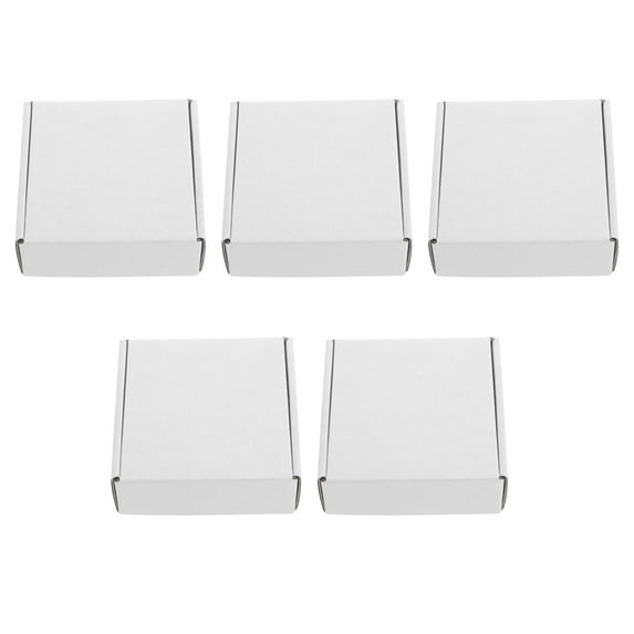 5pcs Small Kraft Paper Cardboard Boxes for Packaging and Mailing White ...