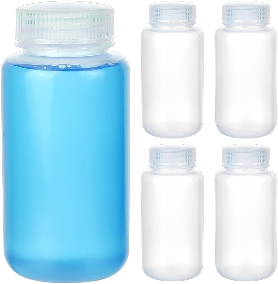 5pcs Wide Mouth Lab Reagent Bottle 250ml Water Sample Bottle Laboratory ...