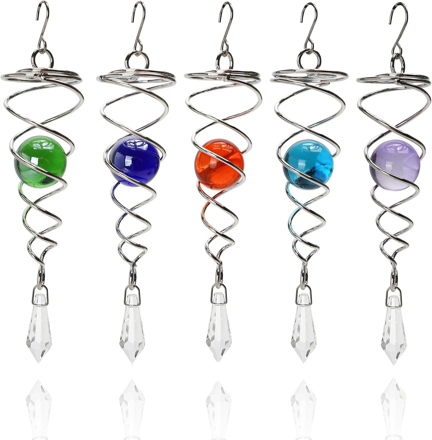 5pcs Wind Spinner Tail Gazing Ball Spiral Stabilizer Tails for Indoor ...