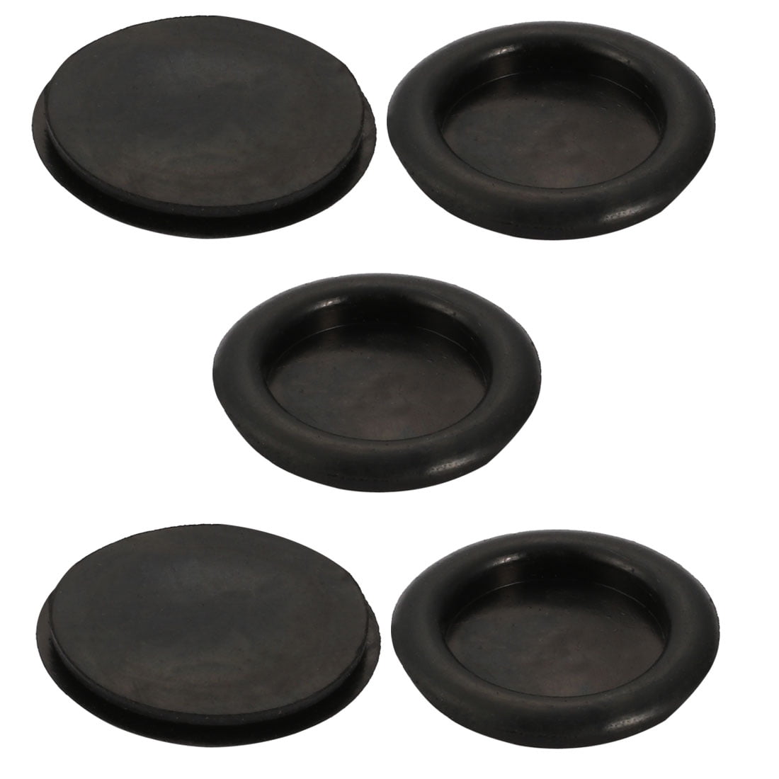 5pcs Wire Protective Grommets Black Rubber 40mm Dia Single Side ...