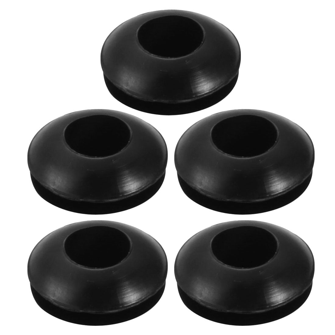 5pcs Wire Protective Grommets Black Rubber 6mm Double Sided Grommet ...
