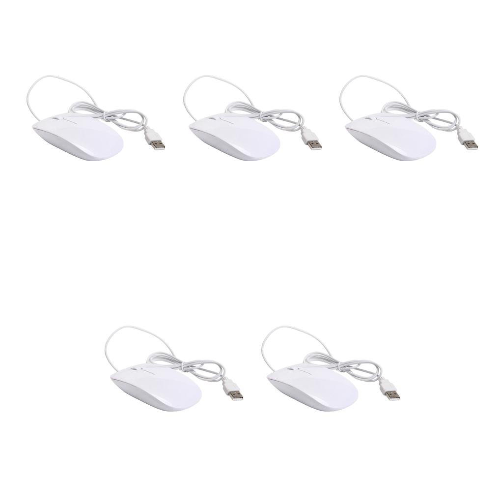 5pcs Wired for Ultra-thin Mini Mouse Desktop Computer Laptop Matte ...