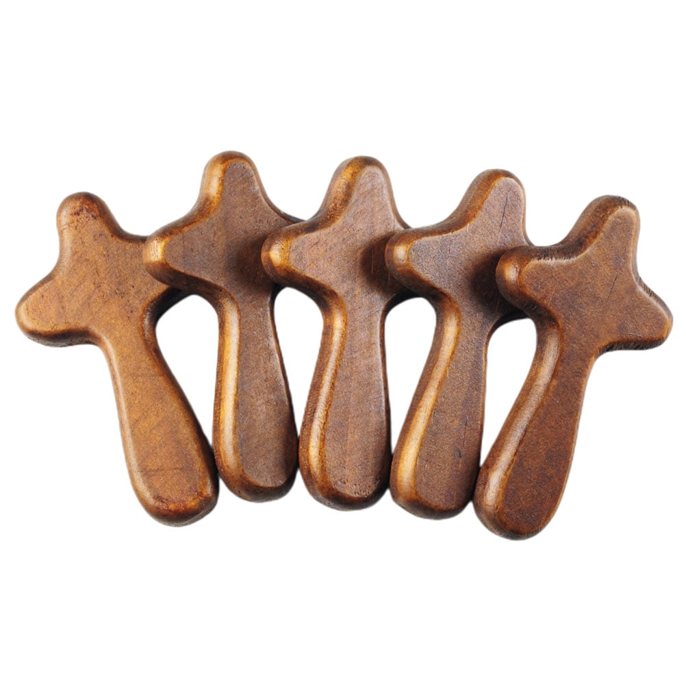 5pcs Wood Craft Cross Decoration Multi-functional Small Cross Adornment ...