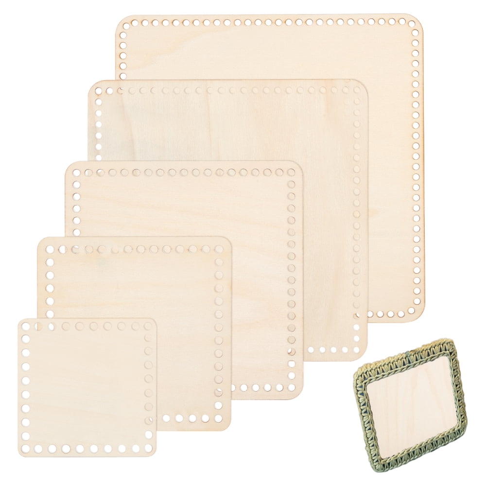 5pcs Wooden Square Knitting Bag Bottom Shaper Pad for Crochet DIY ...