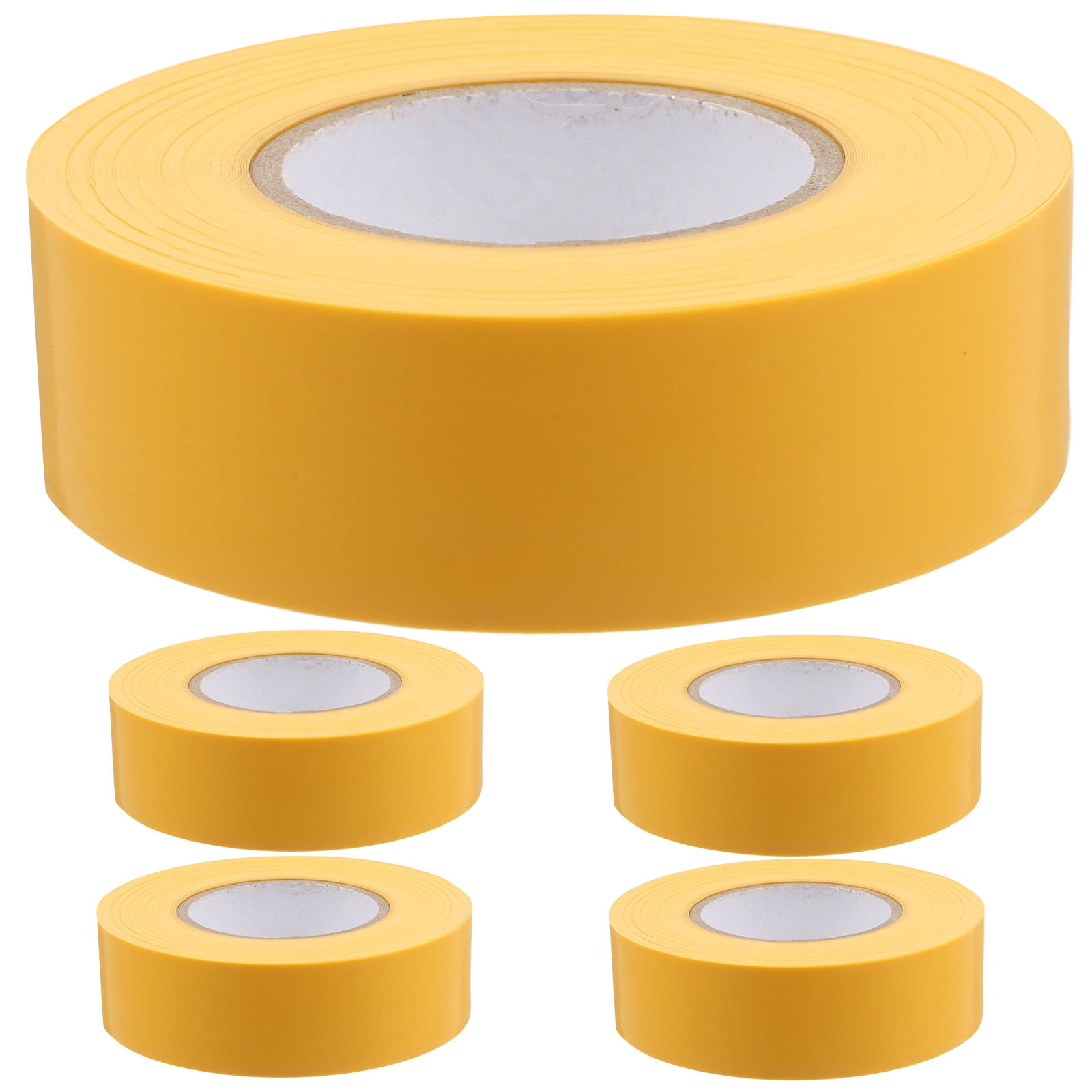 5pcs Yellow PVC Electrical Tape for Decor Clear Border Marking ...