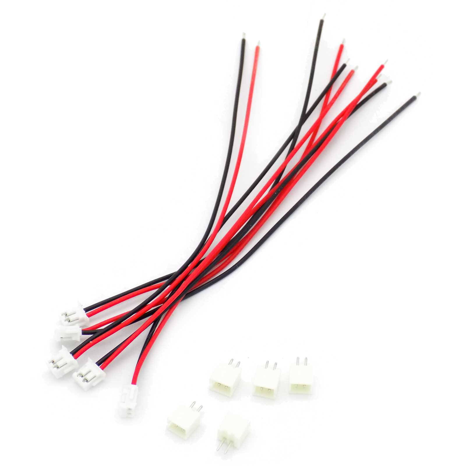 5pcs ZH 1.5mm 2p 2-pin Power Harness Plug Red Black 10cm 28AWG ...