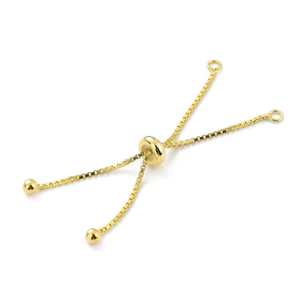 5pcs box Chain with Stop Beads and Loops Slider Bracelet Making for ...