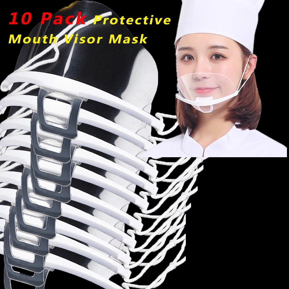5pcs/lot Transparent Masks Permanent Anti Fog Catering Food Hotel ...
