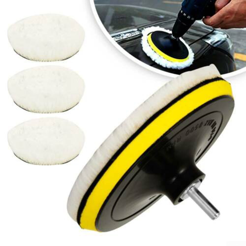 5pcs/set 6inch Buffing Polishing Pads Car Polisher Drill Wool Wheel Mop ...