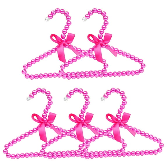 5pcs/set Baby Hangers for Clothes Kids Pet Plastic Pearl Cloth Rack ...