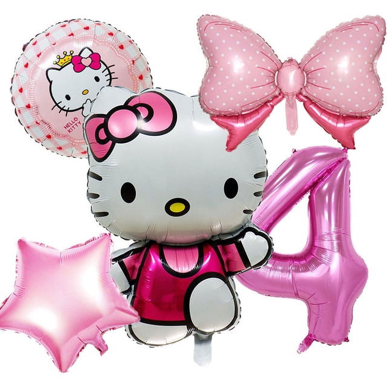 5pcs/set Hello Kitty Balloon Number Birthday Party Decoration Kawaii ...