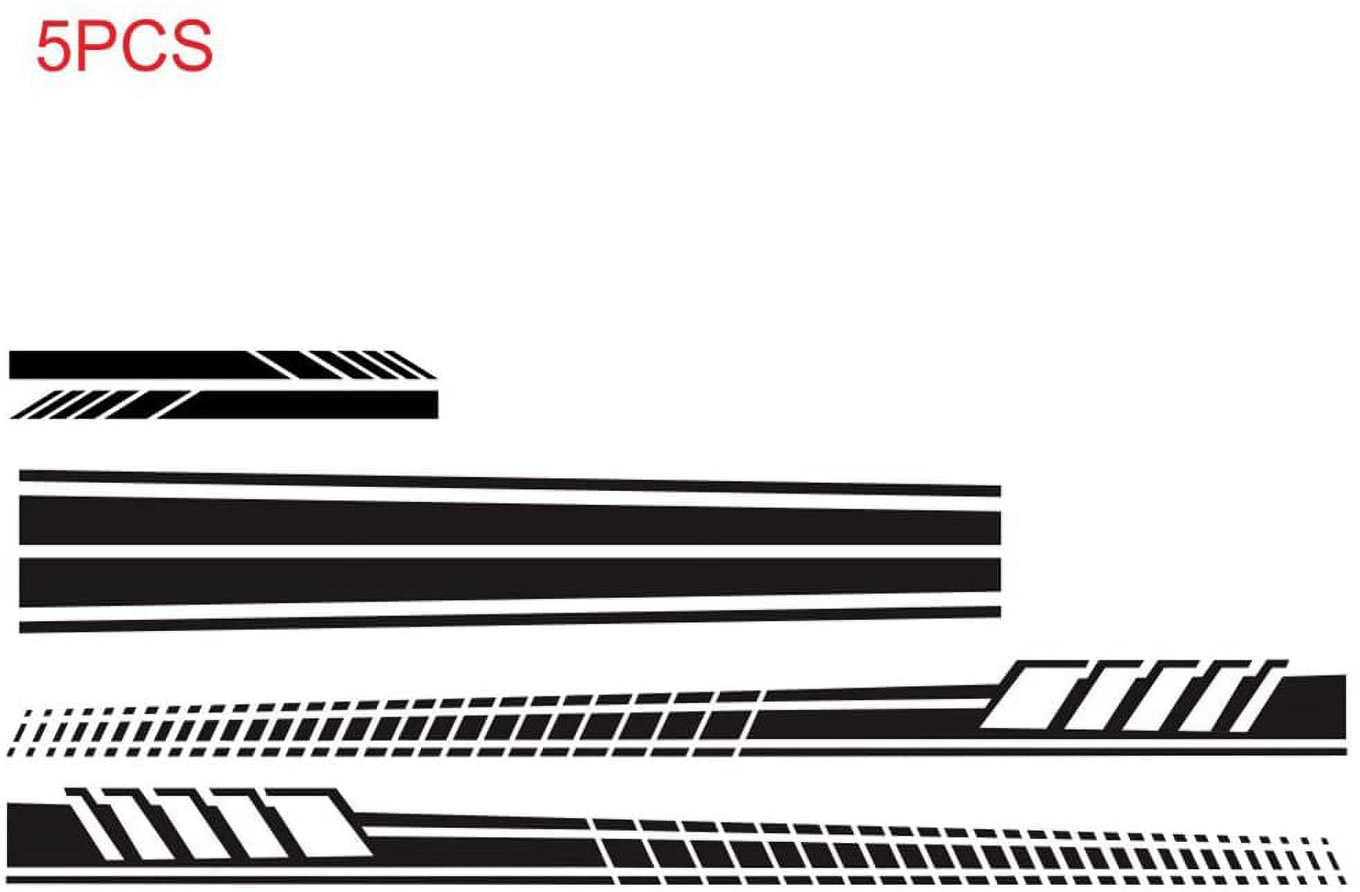 5pcs/set Striped Vinyl Car Side Stickers Auto Body Racing Sports Decals ...