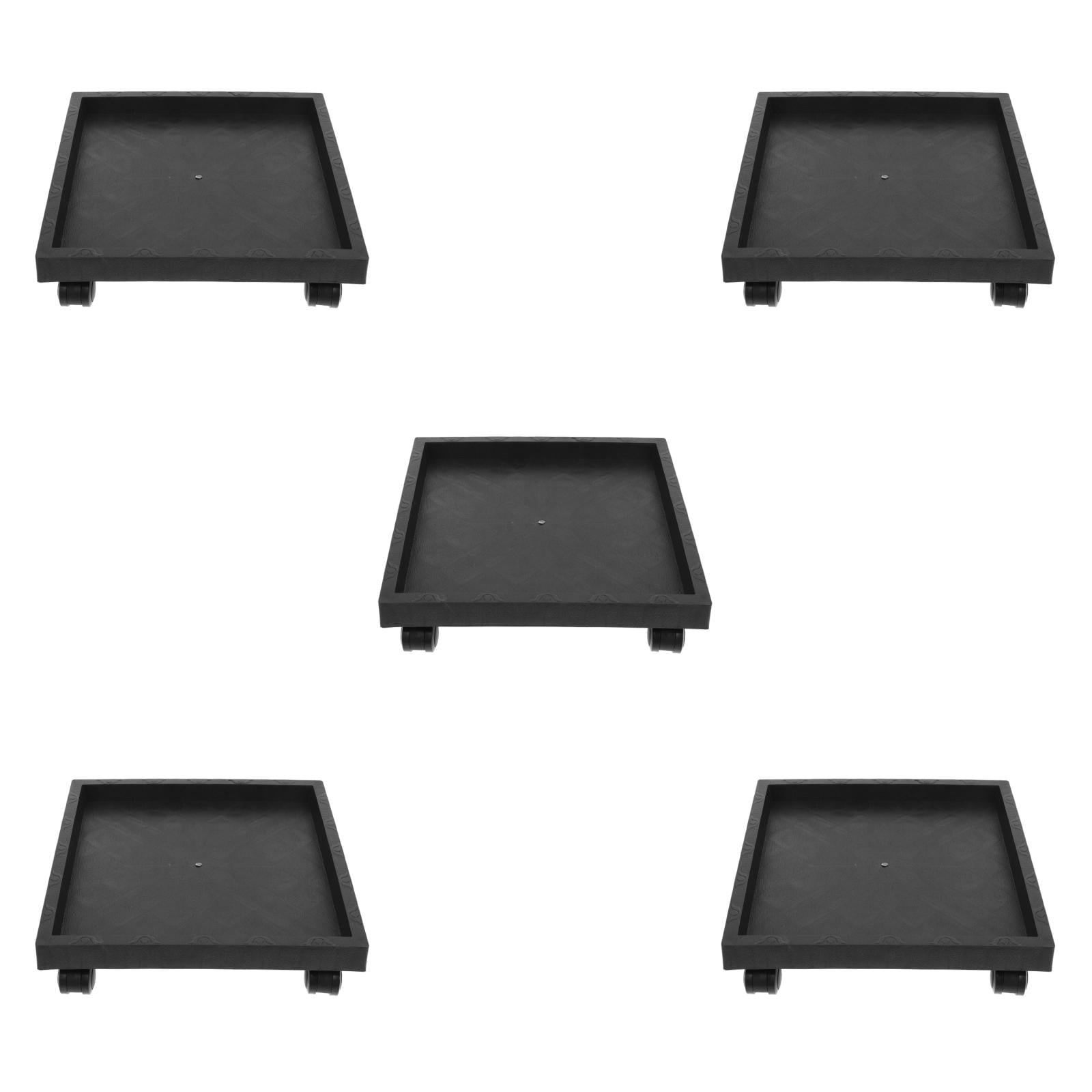 5pcs with Wheels Square Flower Pot Tray Stand on Rollers Flower Pot ...