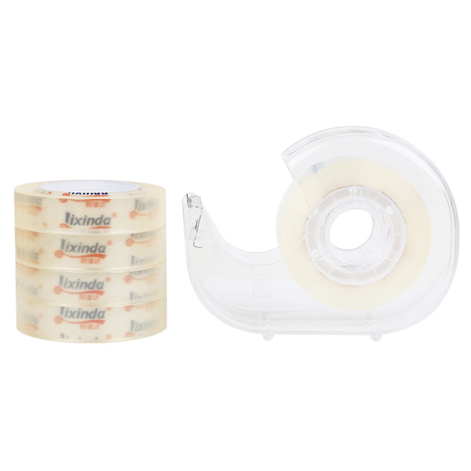 5pcsTransparent Adhesive Tape 12mm*30Y with Tape Dispenser Stationery ...