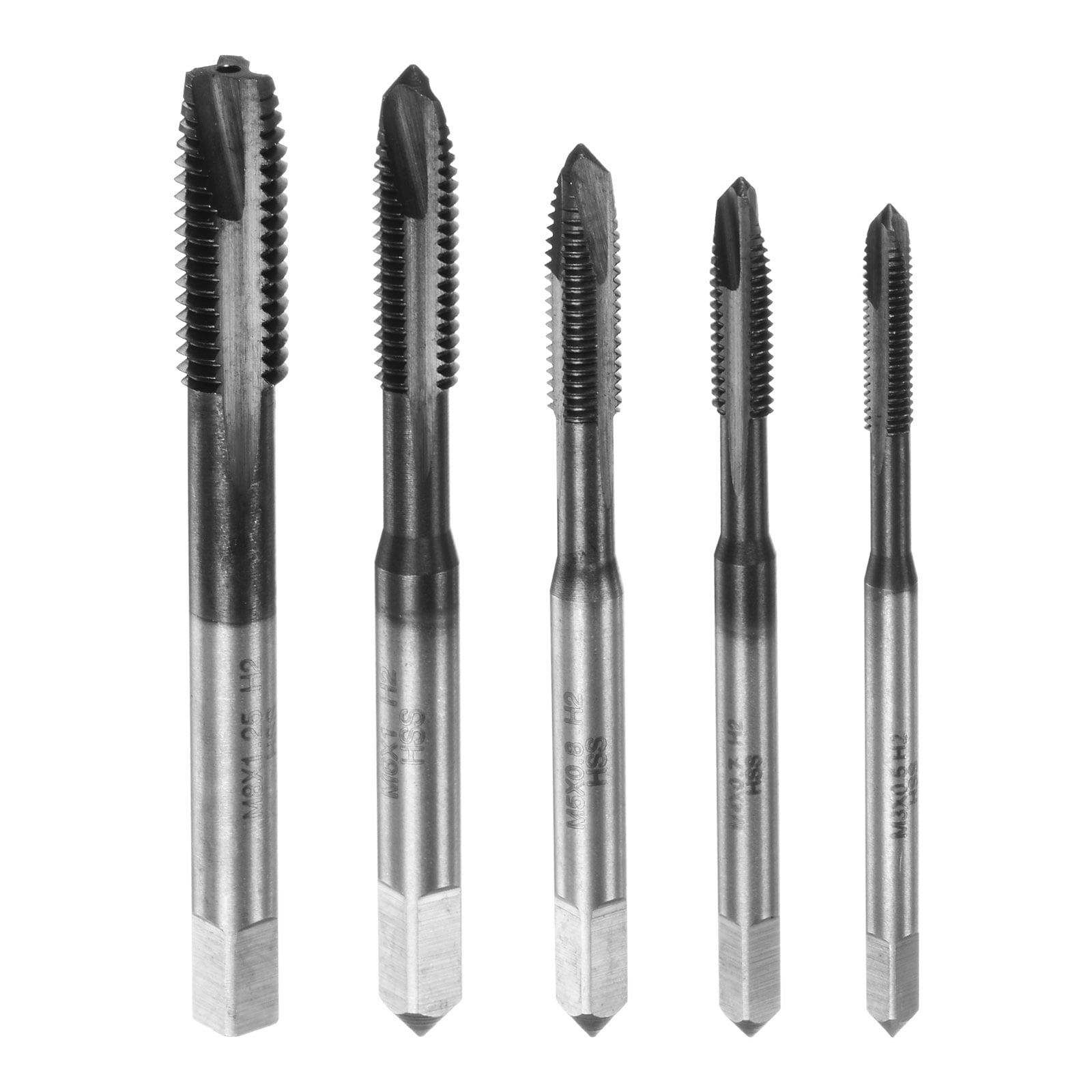 5pieces Metric Spiral Point Taps Set M3 M4 M5 M6 M8 HSS 6542 Machine ...