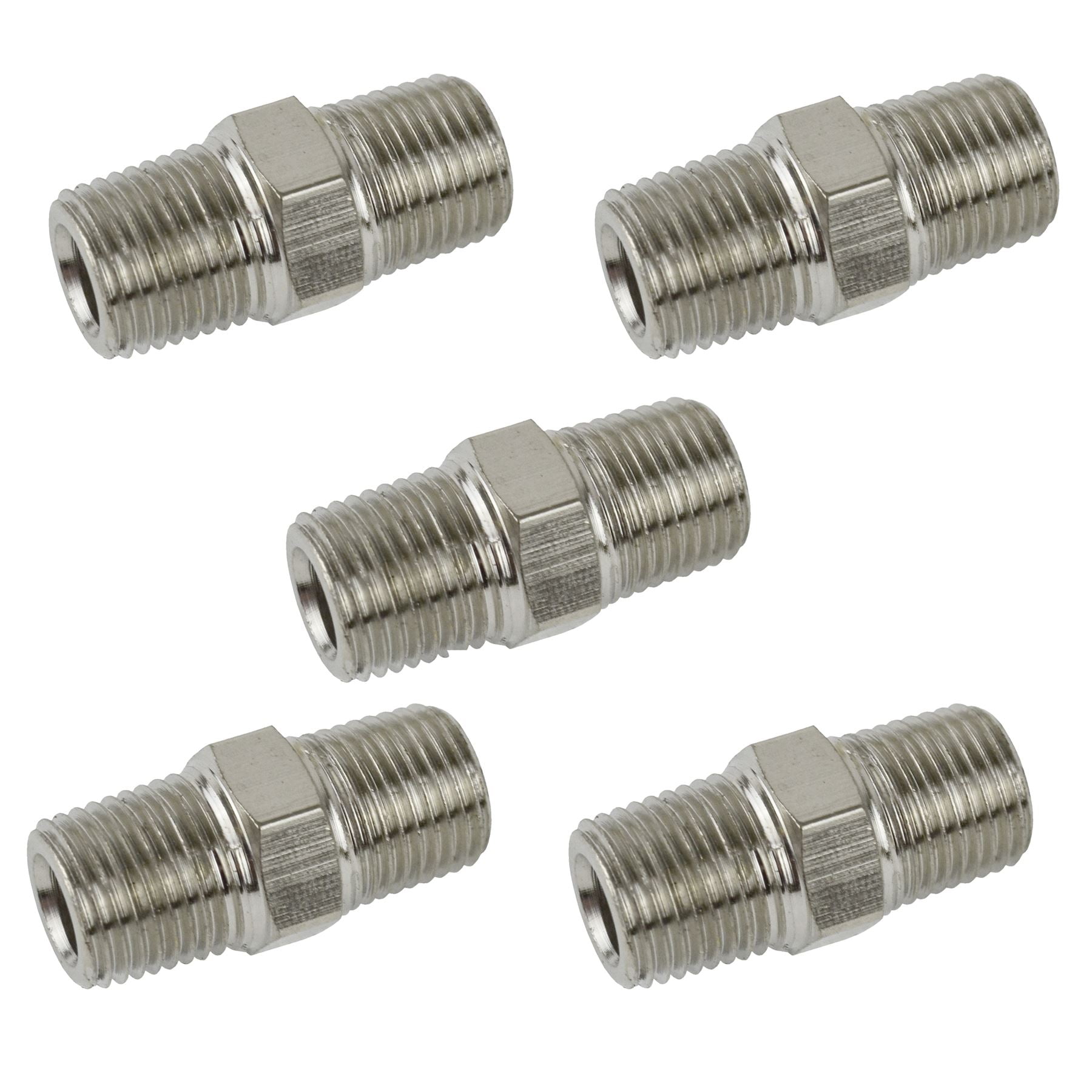 5pk 1/8" BSP Male to Male Air Line Hose Compressor Fittings ...