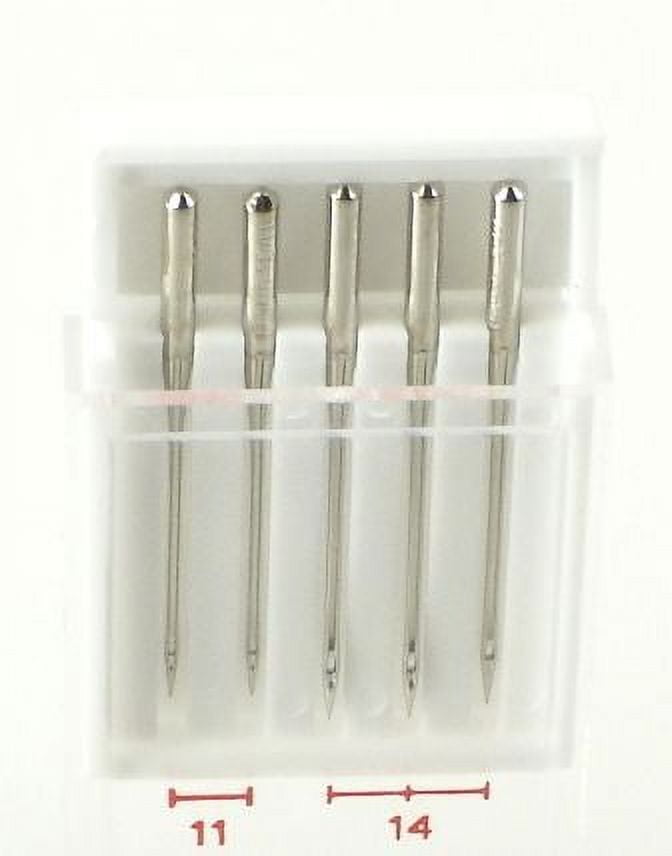 Janome Assorted Serger Needles, Size 11 & 14, Compatible with Various ...