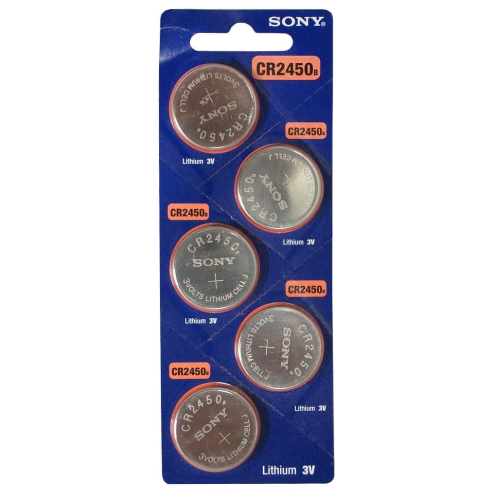 5pk Sony Coin Cell Battery CR2450 3V Lithium Replaces DL2450, BR2450 ...