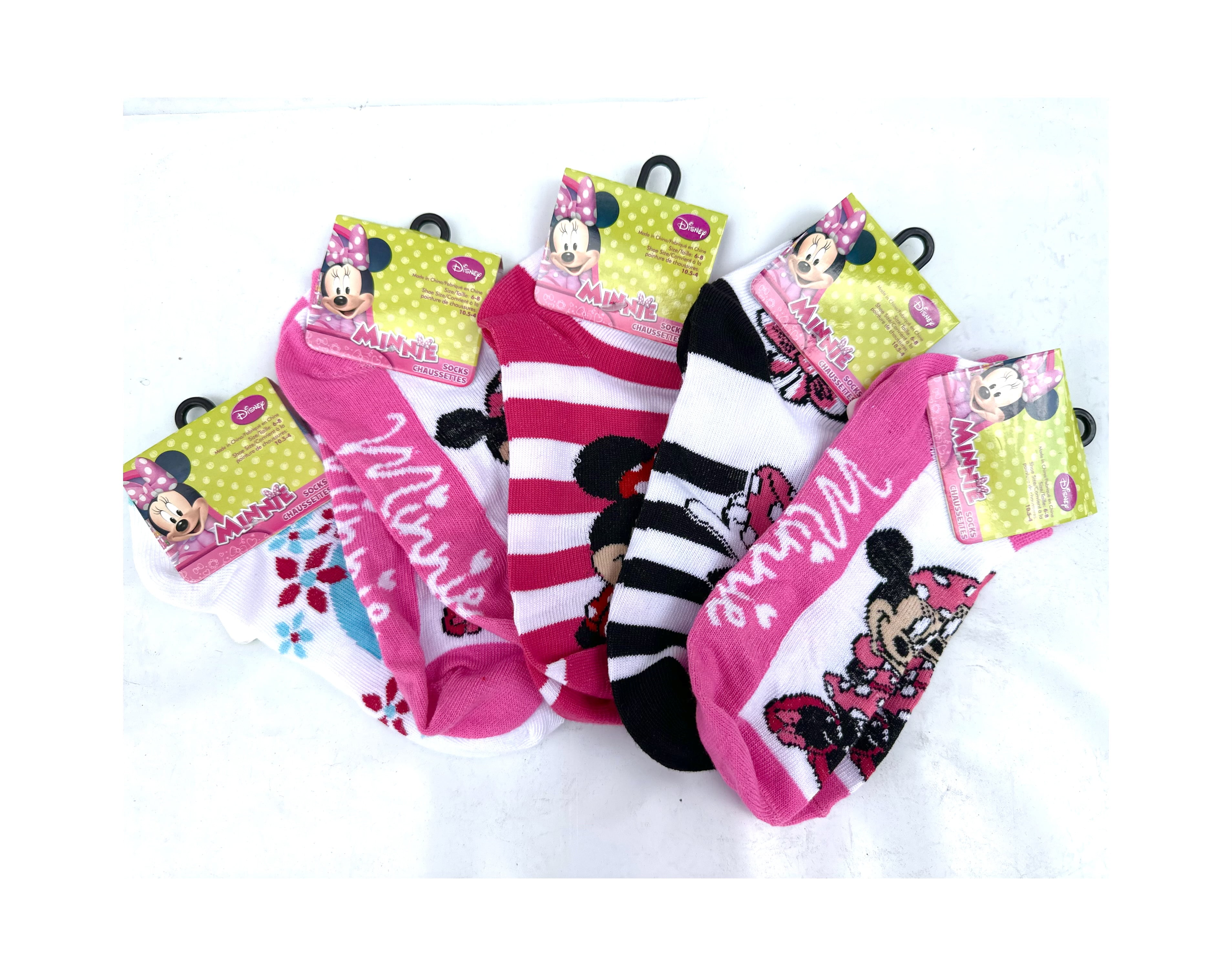 5pk Disney Minnie Mouse Socks - Girls Socks ( Size 6-8) - Walmart.com